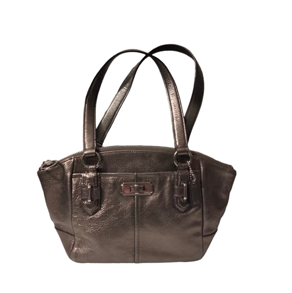 Coach | Bags | Coach Mini Chelsea Metallic Silver Tote | Poshmark
